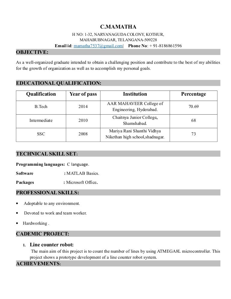 MAMATHA RESUME - Copy