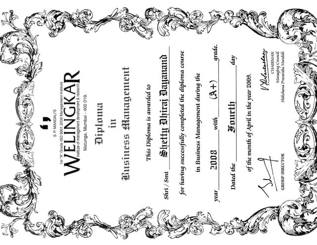 PGDBM Certificate | PDF