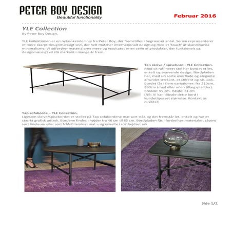 PETER BOY DESIGN-NyhedsbrevFenruar2016 | PDF