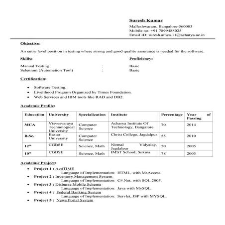 Suresh_Resume | DOC | Computer Software and Applications | Computing