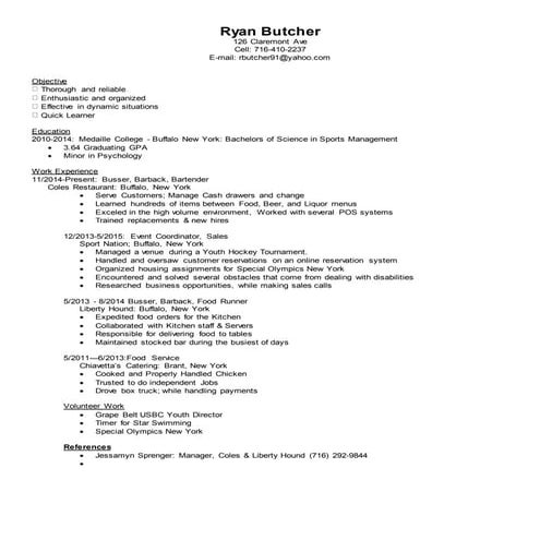 Ryan Butcher Resume 12.19.16