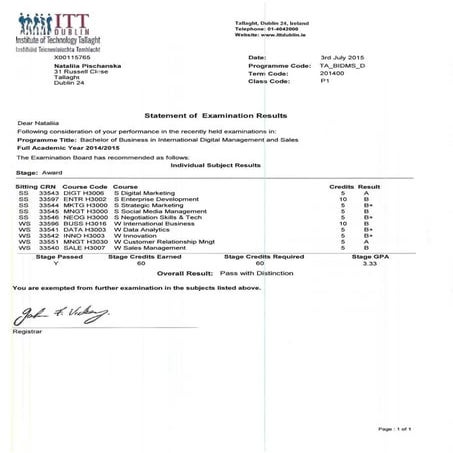 transcript award | PDF