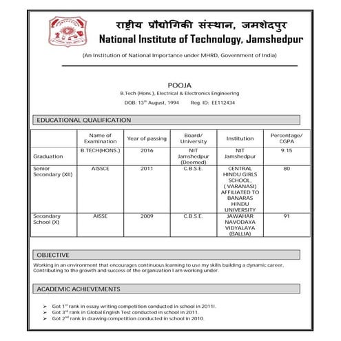 POOJA RESUMe edited | PDF