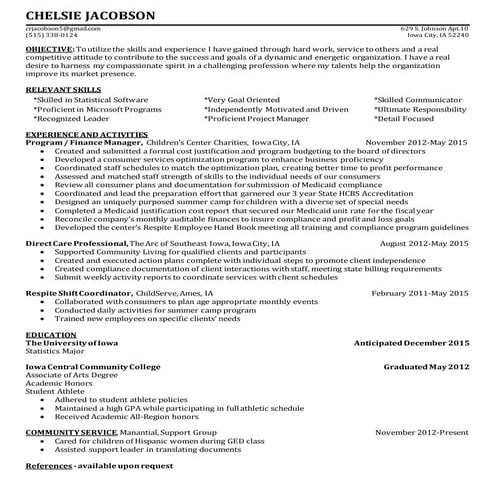 ChelsieJacobsonResume1 | DOCX