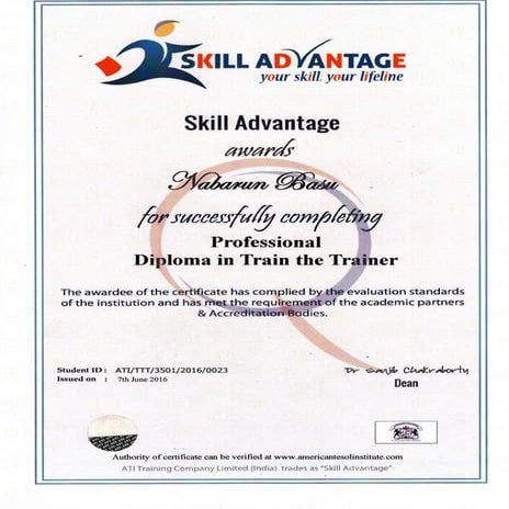 TTT Certificate | PDF