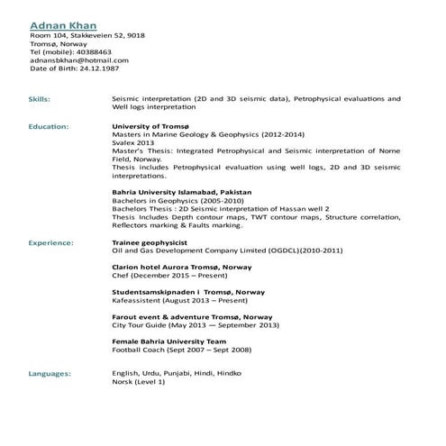 Resume-Adnan Khan | DOCX