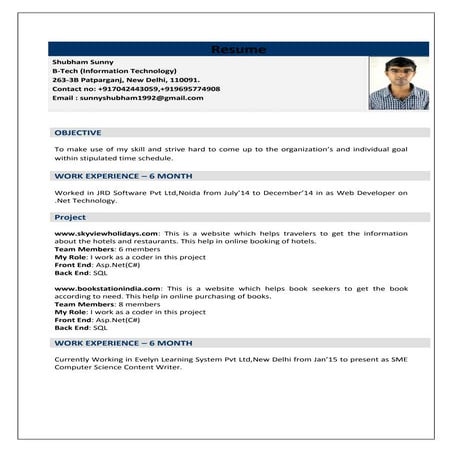 Shubham Resume | DOC