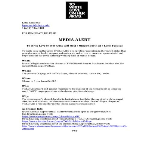 Writing for PR; MEDIA ALERT resub | DOCX