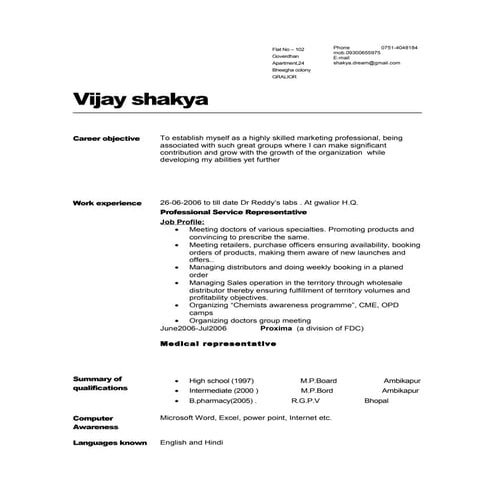 CV VIJAY SHAKYA | DOC