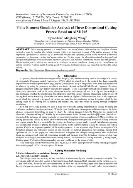 Finite element analysis on temperature distribution in turning process ...
