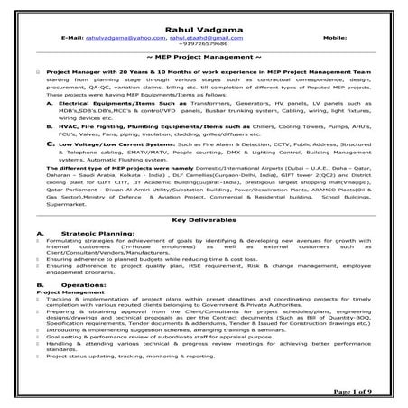 RV Resume updated Mar'16 | DOC