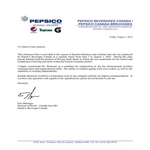 Letter of Reco - Eric | PDF