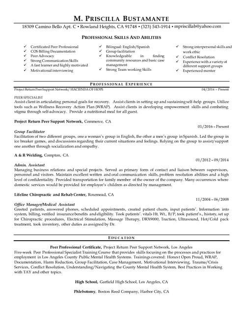 Resume Sept. 2015 | DOCX | Substance Abuse | Diseases and Conditions