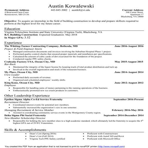 Marvaughons Non Technical Resume | DOCX