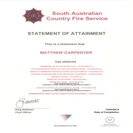 SA CFS SOA Basic Fire Fighting 1 | PDF