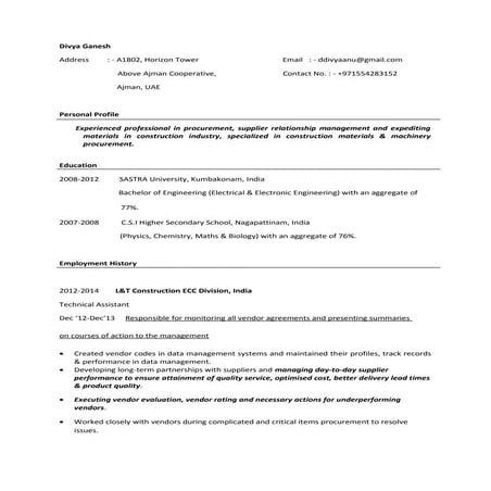 Divya Resume | DOC