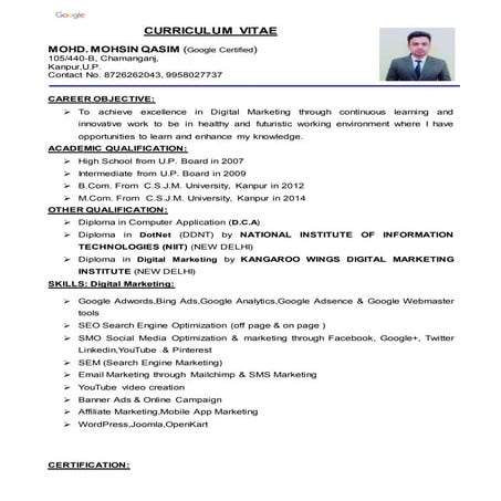 Mohsin Qasim Resume | DOCX