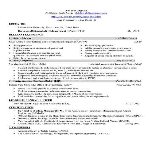 Resume sami al yami | DOCX