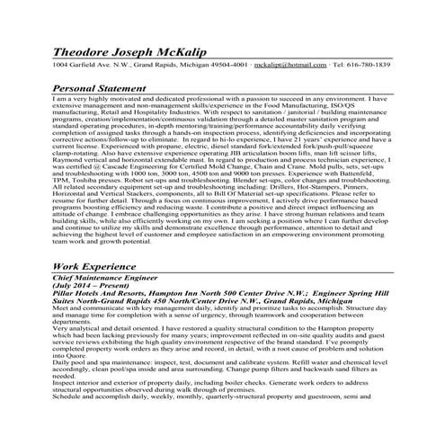 mckalipt expanded resume | PDF