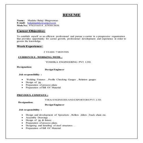 Balaji Resume | DOCX