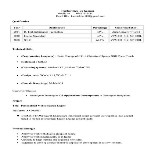 hArI rEsUmE | PDF