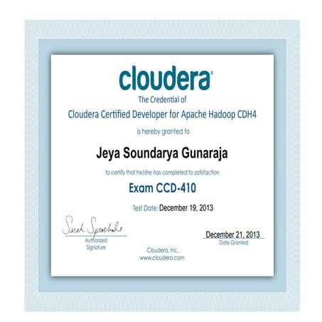 Cloudera Certification | PPT