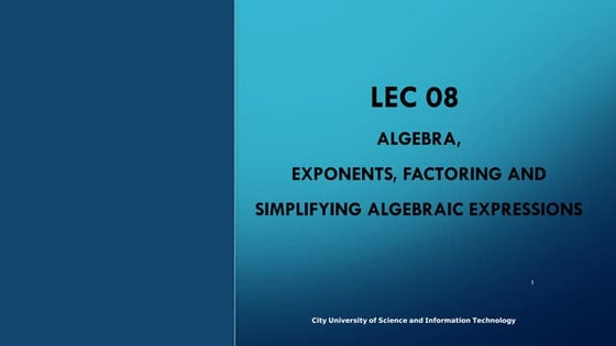 Evaluating Algebraic Expressions | PPT | Programming Languages | Computing