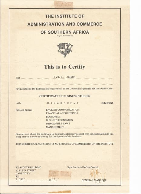 TVS certificate | PDF