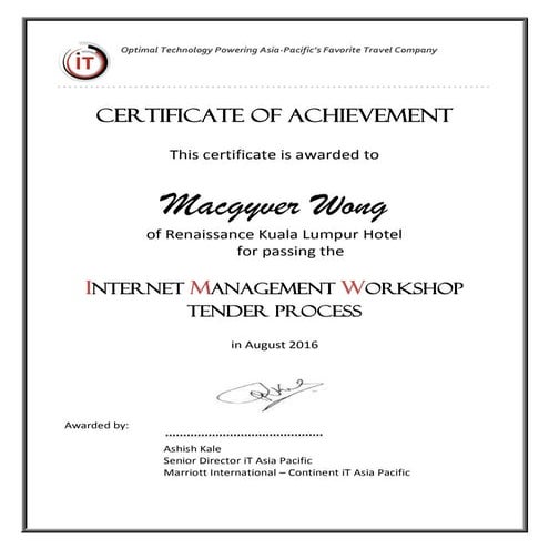 Tender Process - Macgyver Wong | PDF