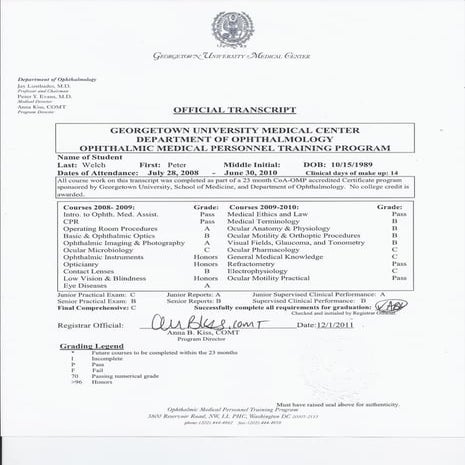 Georgetown Transcript | PDF