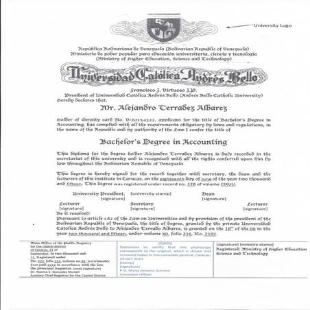 Bachelor's Degree in Accounting | PDF