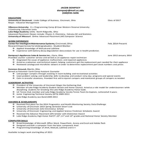 resume2_2_2015 | PDF