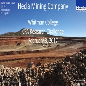 Whitman CFA Challenge Presentation | PPT