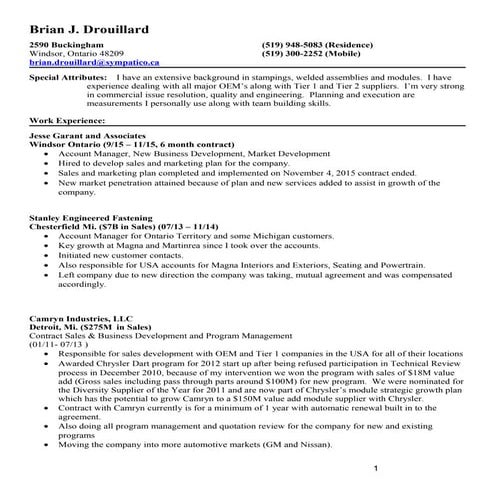 B J D Resume 12-30-2015 | PDF