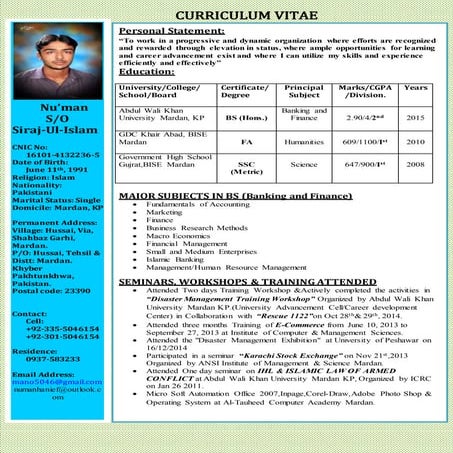 Numan CV updated | DOCX