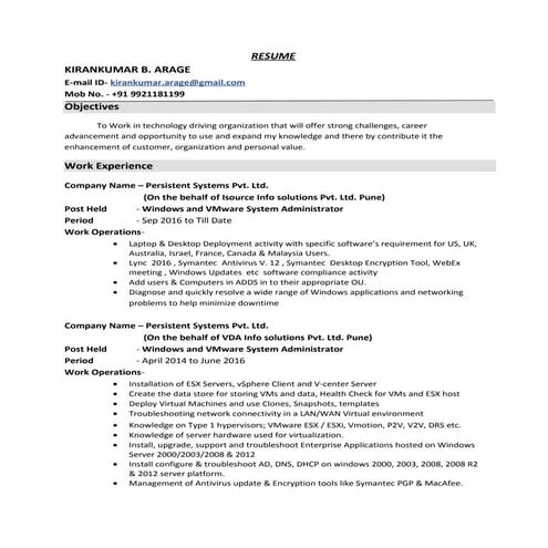 Resume | RTF