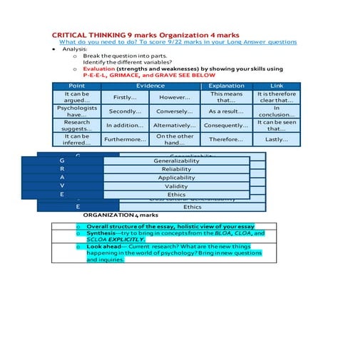Critical Thinking for essay writing | DOCX