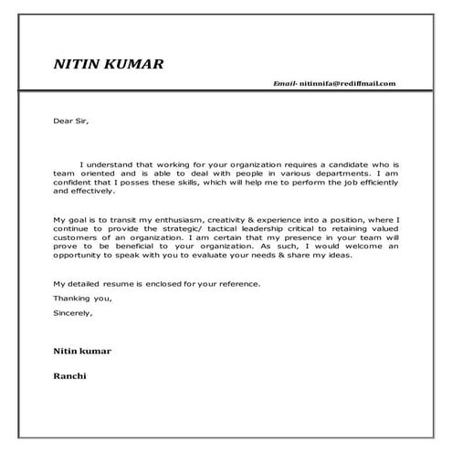 Nitin Kumar Resume | DOCX