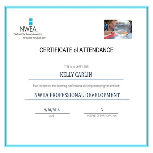 NWEA certificate | PDF