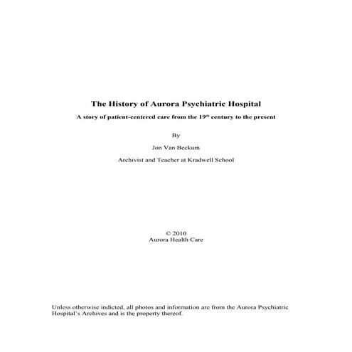 History of APH booklet | DOC