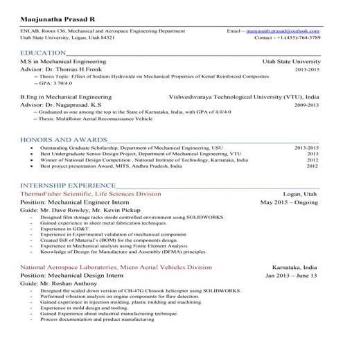 Resume2 | PDF