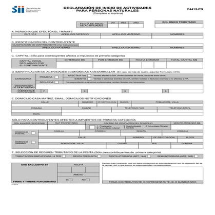 F4415_PN.pdf formulario de sii tributario | PDF