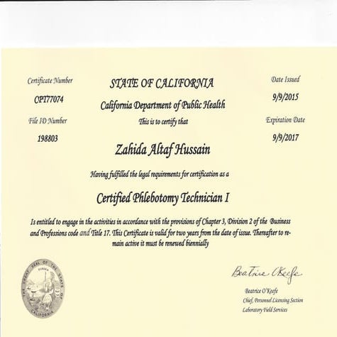 State Phlebotomy License | PDF