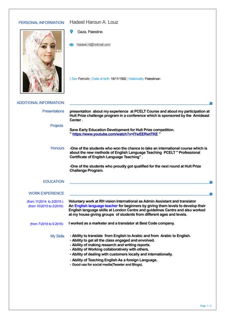 C.V from mostafa mahmoud | DOC | Education