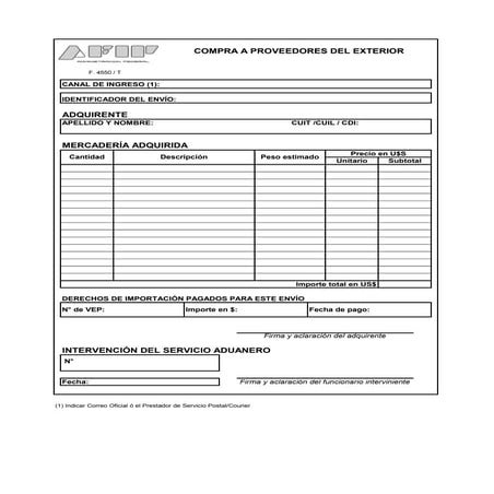 Formulario para hacer compras por Internet | PDF