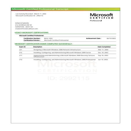 Ms Learning Transcript 2012 | PDF