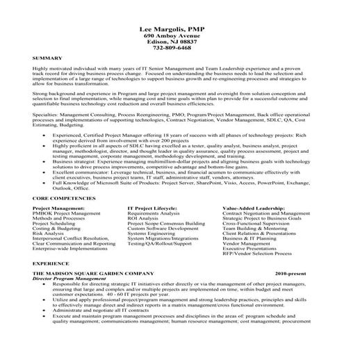 Lee Margolis Resume | DOC