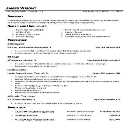 James Wright's Resume | DOCX