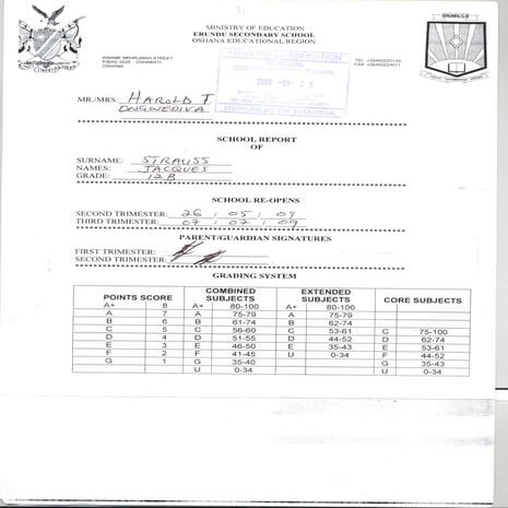 Grade 12 report,1st and 2nd semester0001 | PDF