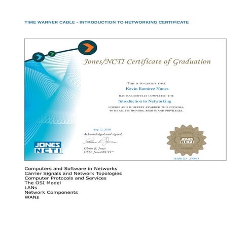 intro to networking cert | PDF